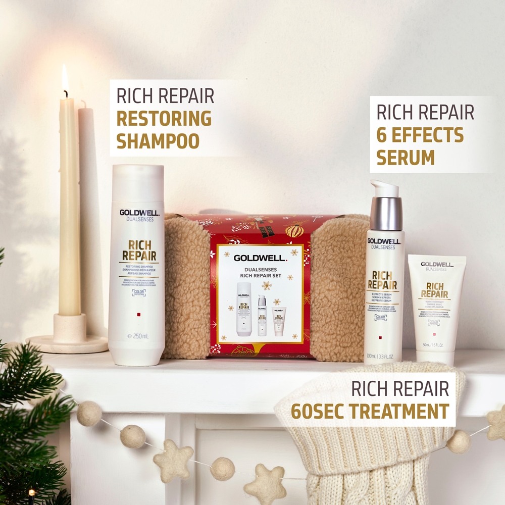 Goldwell Dualsenses Rich Repair gift set for dry and damaged hair ...