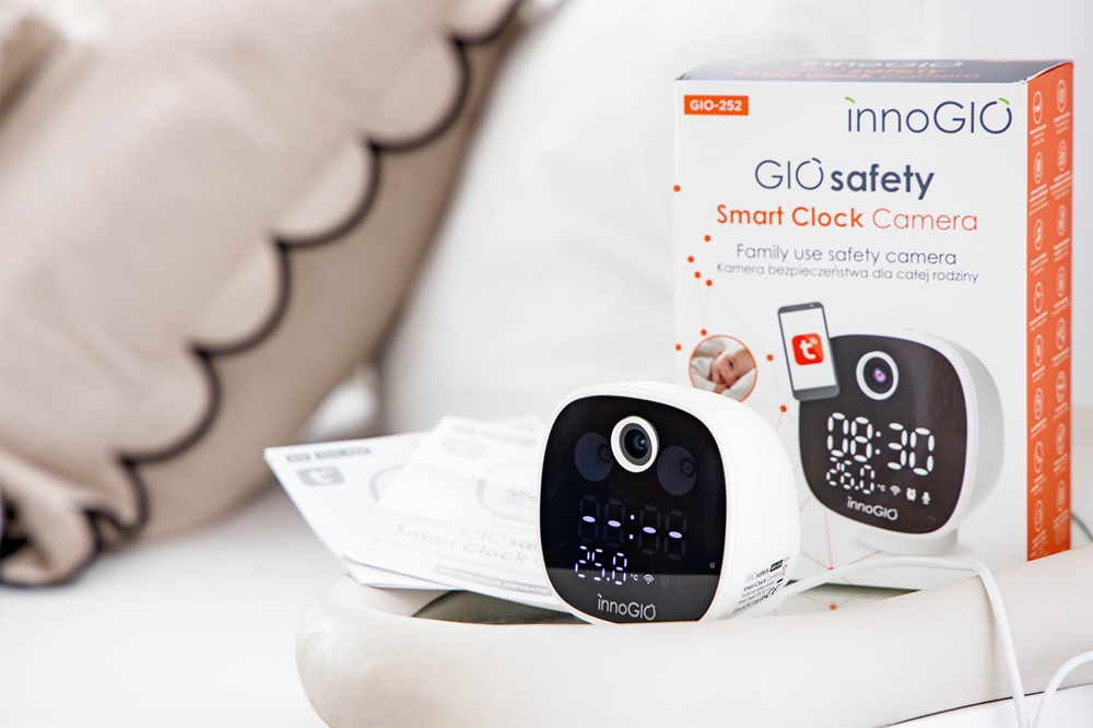 innoGIO GIOSafety Smart Clock домашня Wi-Fi смарткамера | notino.ua