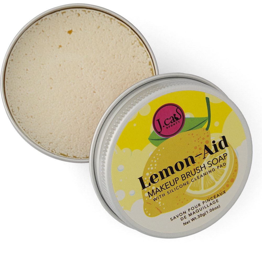 J.Cat Beauty Lemon-Aid solid cleanser for makeup sponges and brushes ...