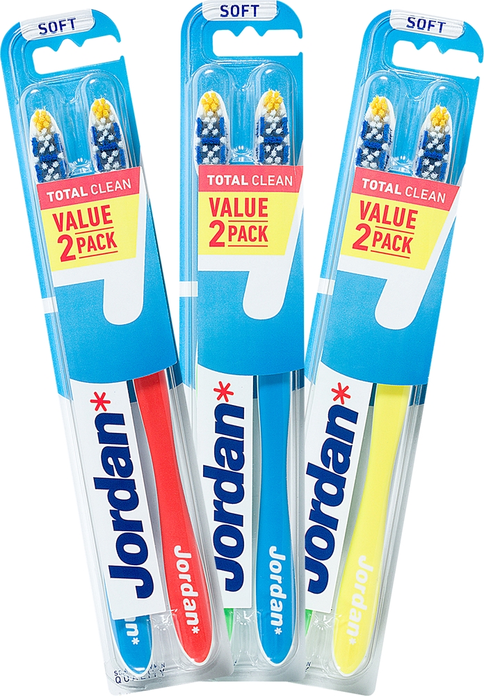 Jordan Total Clean Soft 2 pack toothbrush | notino.co.uk