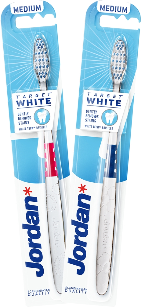Jordan Target White Medium Toothbrush | notino.ie