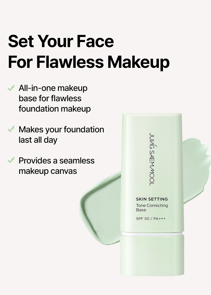 JUNG SAEM MOOL Skin Setting Tone Correcting Base SPF50+ Tonējoša bāze ...