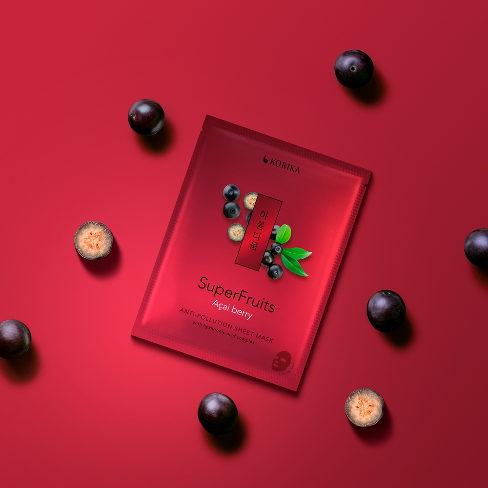 KORIKA SuperFruits Acai Berry - Anti-pollution Sheet Mask Sheet Mask ...