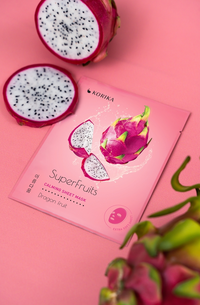 KORIKA SuperFruits Dragon Fruit - Set of 5 Calming Face Sheet Masks ...