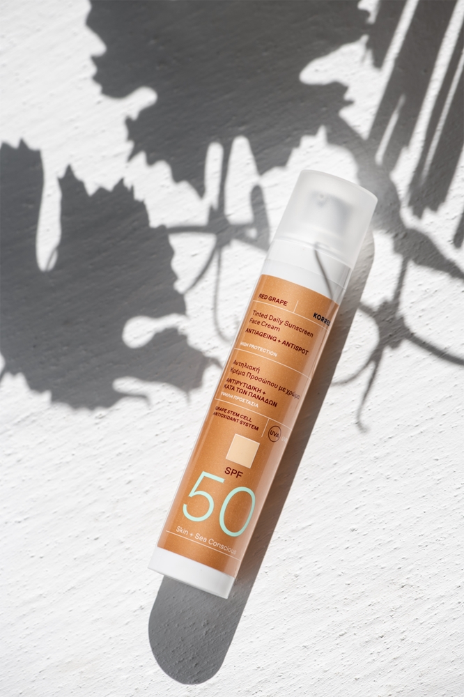 Korres Red Grape Tinted Daily Sunscreen toning sunscreen to even out ...