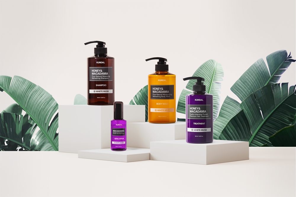 KUNDAL Honey & Macadamia White Musk natural shampoo for dry and damaged ...