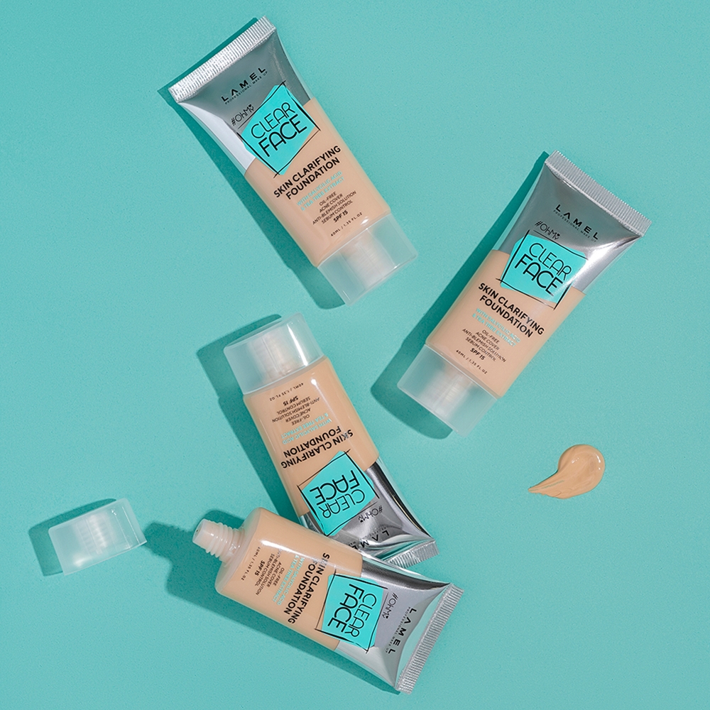 LAMEL OhMy Clear Face Full Coverage Foundation for problem and oily ...