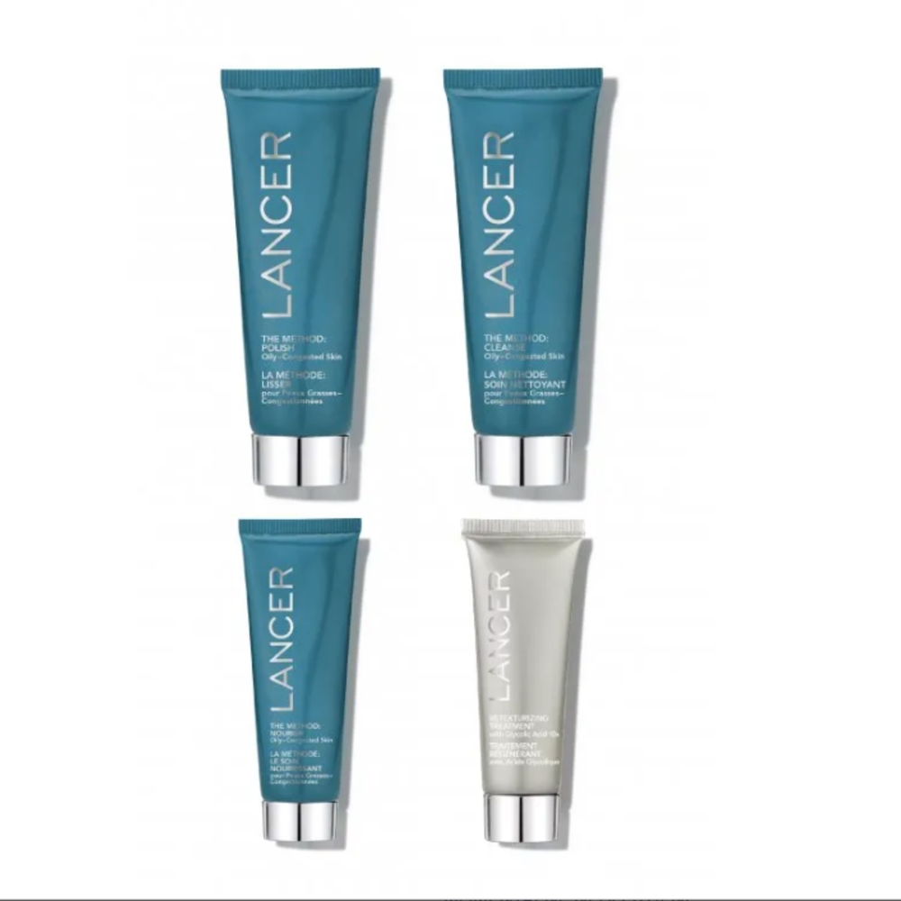 LANCER THE METHOD INTRO KIT Oily-Congested Skin Gift Set for oily skin ...