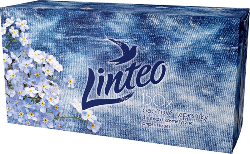 Linteo Paper Tissues Two-ply Paper, 150 pcs per box Papiertaschentücher