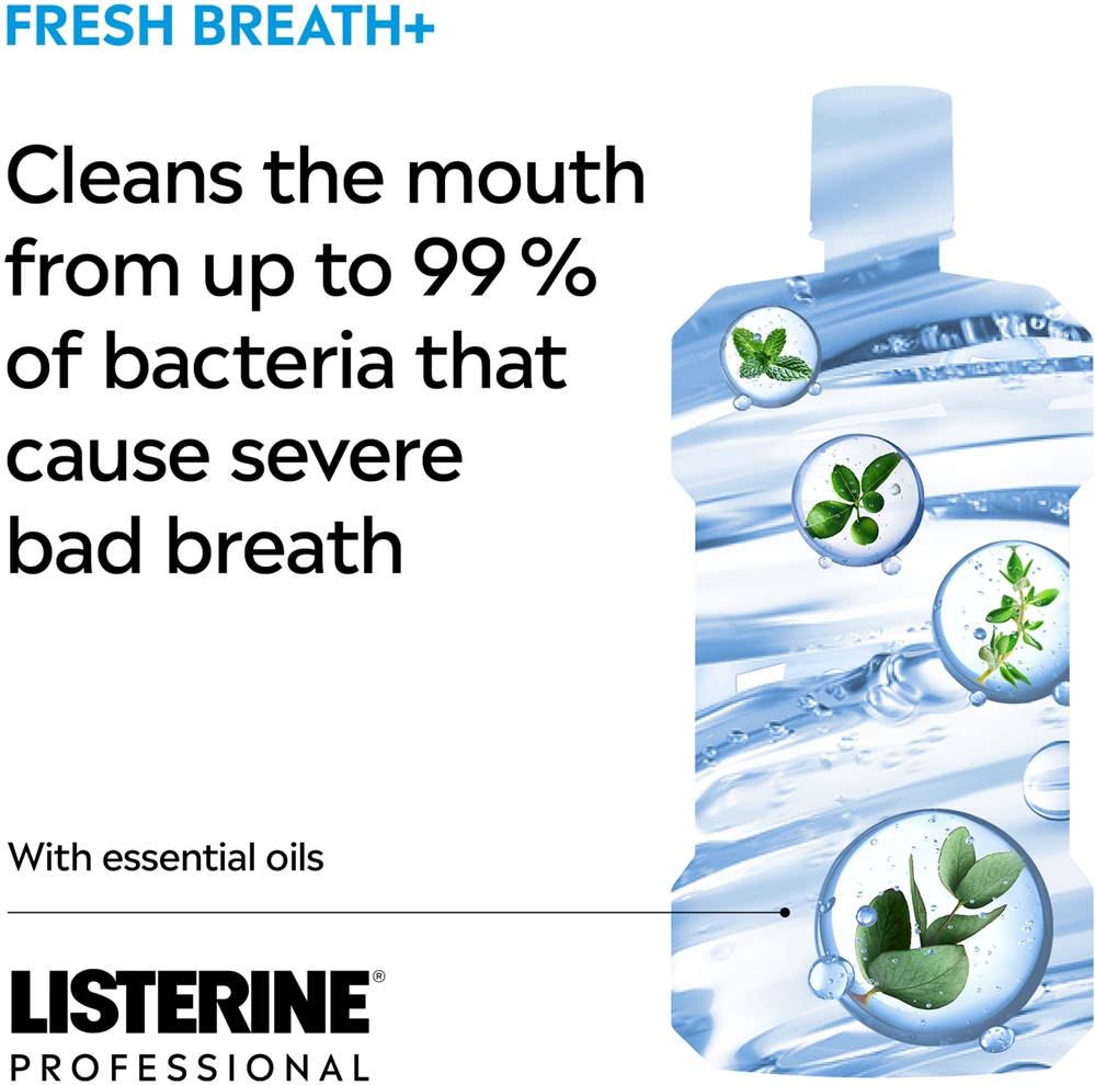 Listerine Professional Fresh Breath+ bain de bouche pour une haleine ...