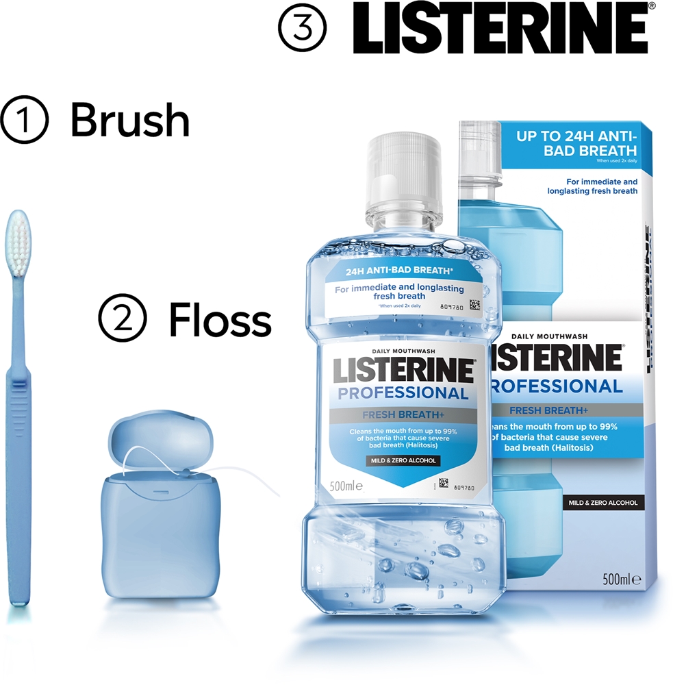 Listerine Professional Fresh Breath+ ústní voda pro svěží dech | notino.cz