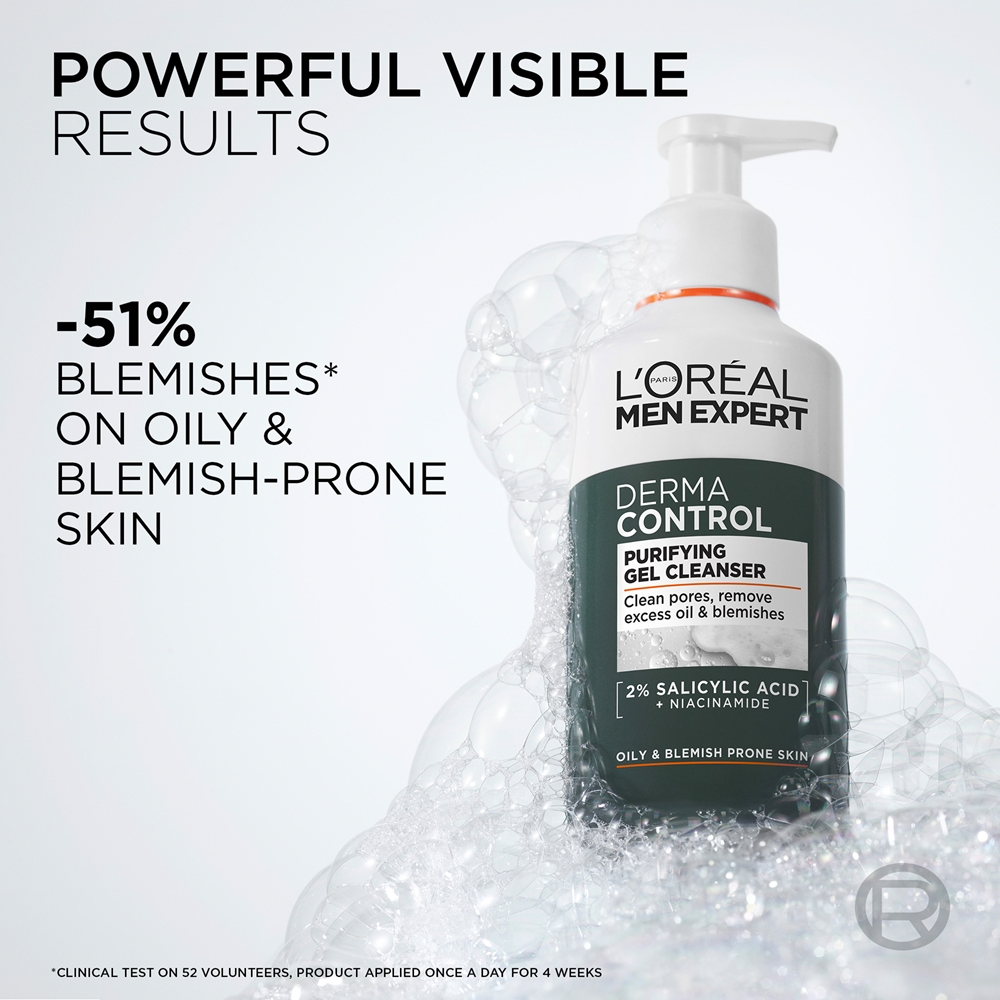 L’Oréal Paris Men Expert Derma Control gel nettoyant à base de ...