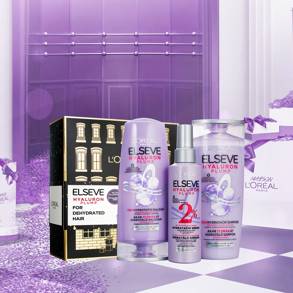 L’Oréal Paris Elseve Hyaluron Plump подаръчен комплект (за нормална към ...