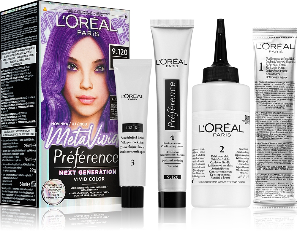 L’Oréal Paris Préférence Meta Vivids semi-permanent hair colour economy ...