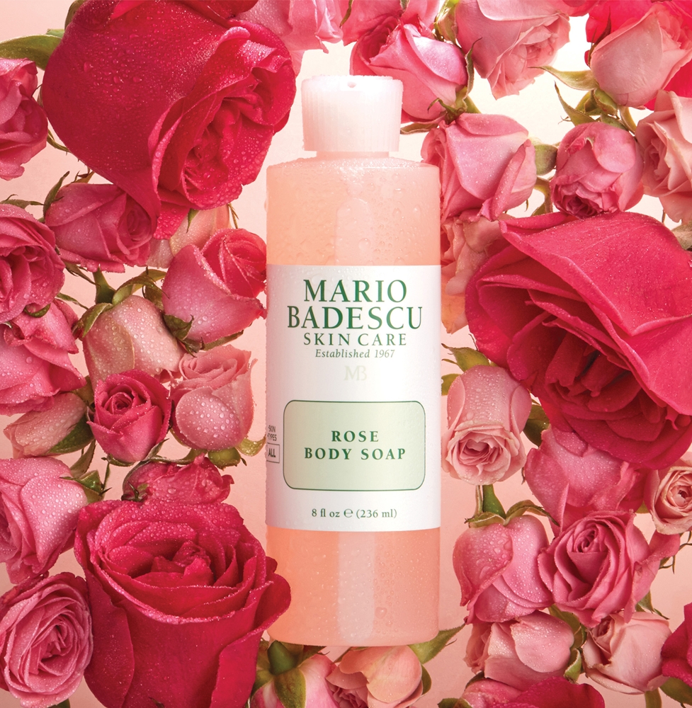 Mario Badescu Rose Body Soap energising shower gel with rose oil ...