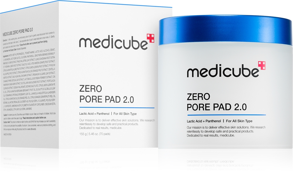 Medicube Zero Pore Pad 2.0 Exfoliating Pads to smooth skin and minimise ...