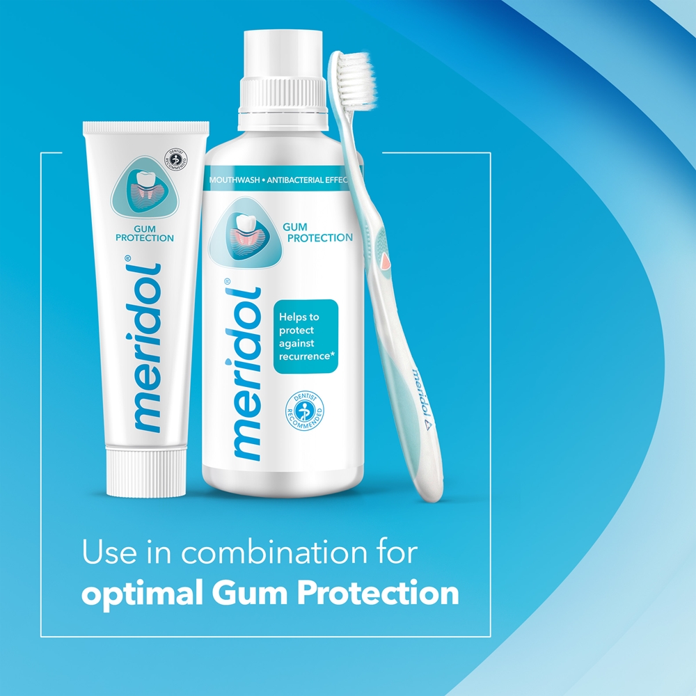 Meridol Gum Protection toothpaste supporting regeneration of irritated ...