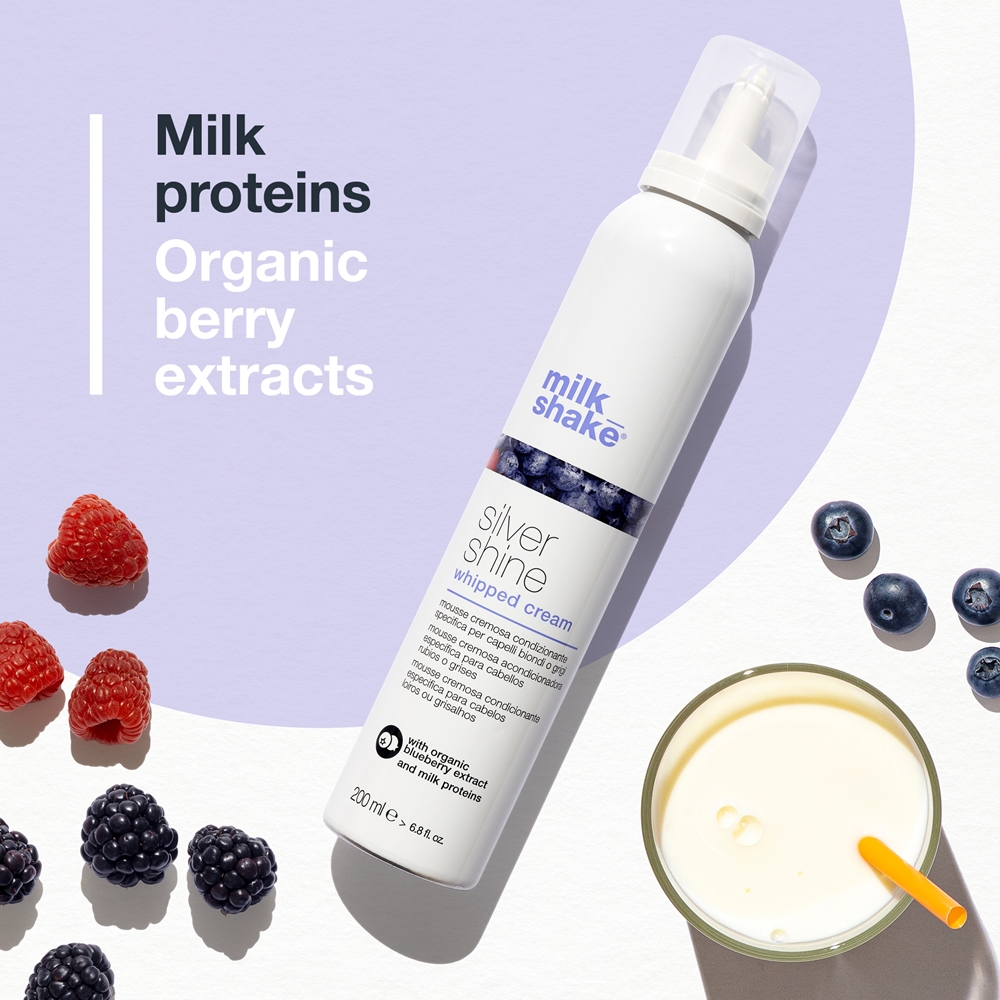 milk_shake® Silver Shine cream mousse for blonde hair neutralising ...