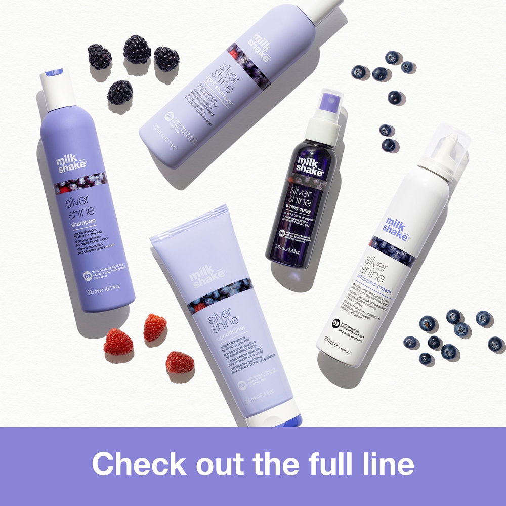 milk_shake® Silver Shine cream mousse for blonde hair neutralising ...