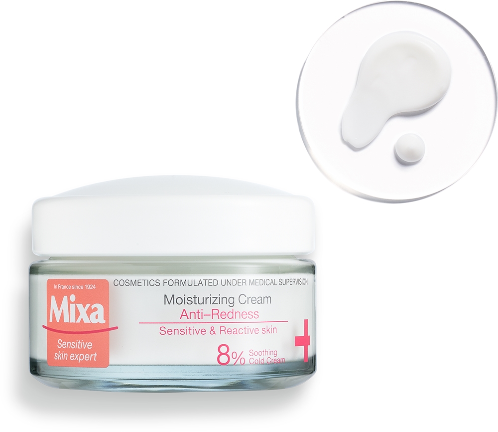 Mixa Anti-Redness drėkinamasis kremas sausai, į raudonį linkusiai odai ...