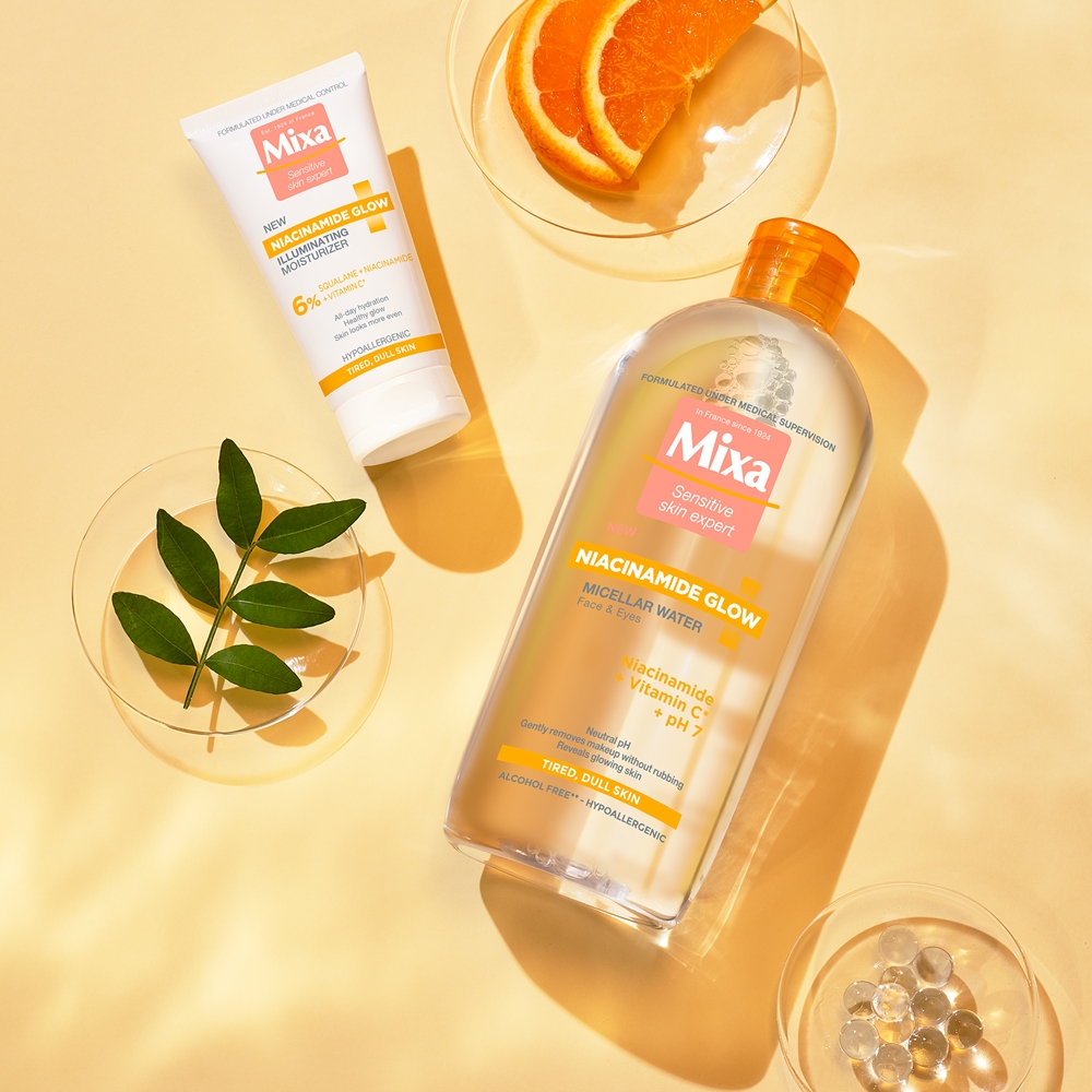 MIXA Niacinamide Glow micellar water with a brightening effect | notino ...