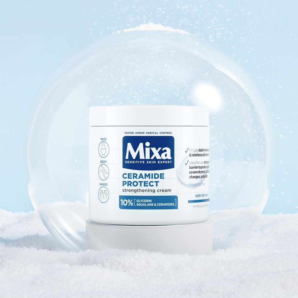 Mixa Ceramide Protect regenerating body cream for sensitive skin ...