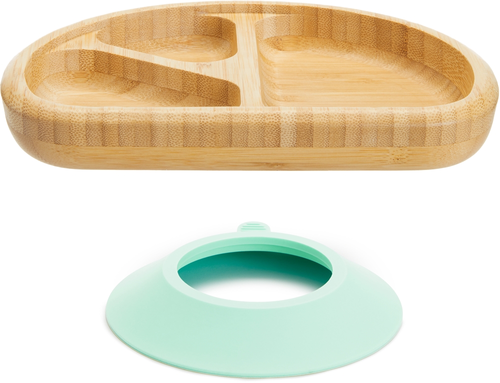 Munchkin Bambou Divided Suction Plate divided plate with suction cup ...