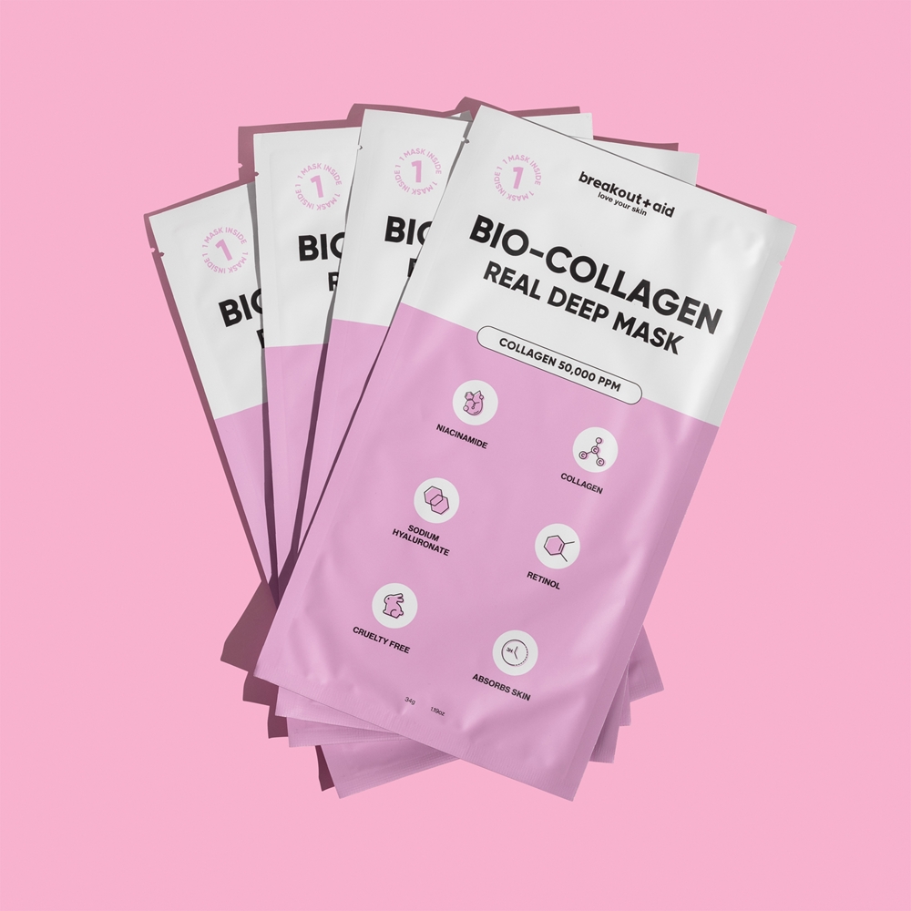 breakout + aid Bio-Collagen Real Deep Mask masque de nuit au collagène ...