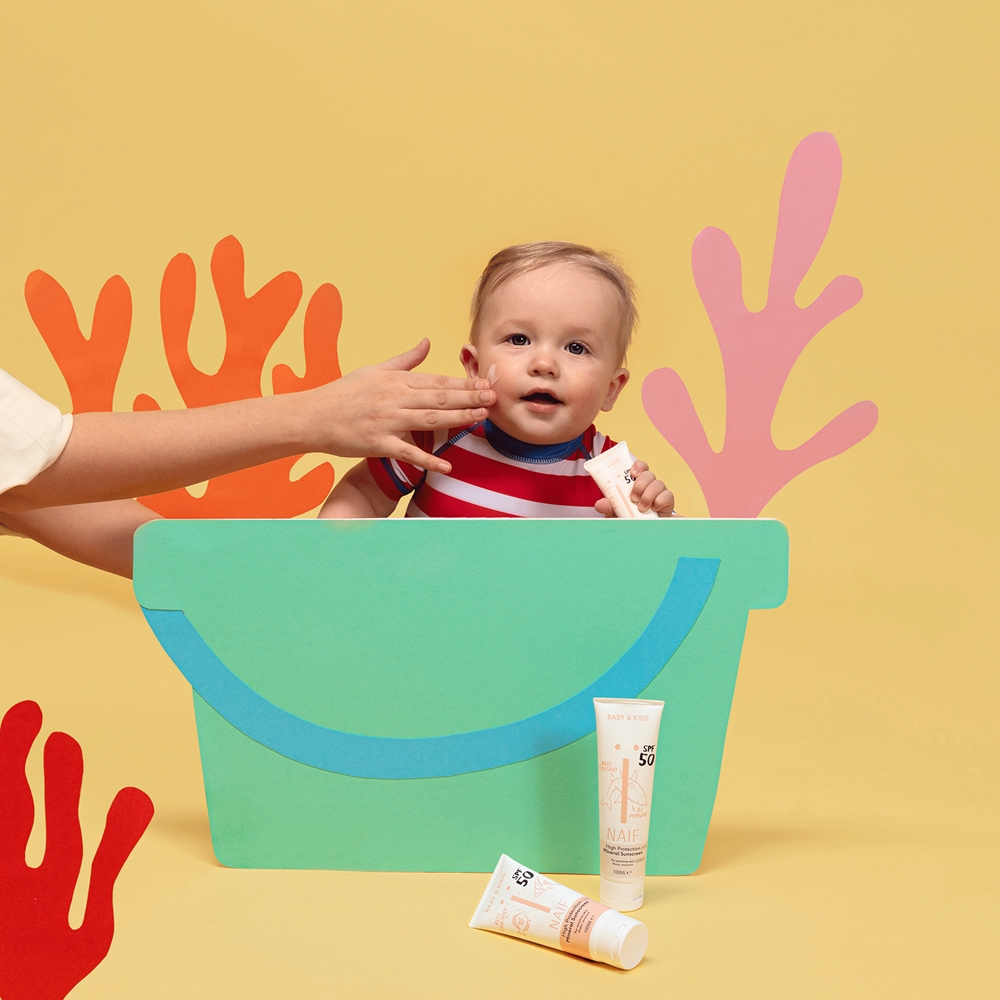 Naif Baby & Kids Sun Cream SPF 50 protective sunscreen for babies and ...