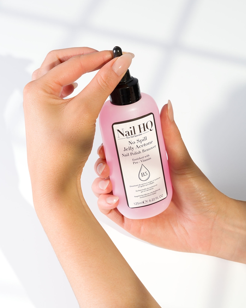 Nail HQ No Spill Jelly Acetone nagų lako valiklis su vitaminu E | notino.lt