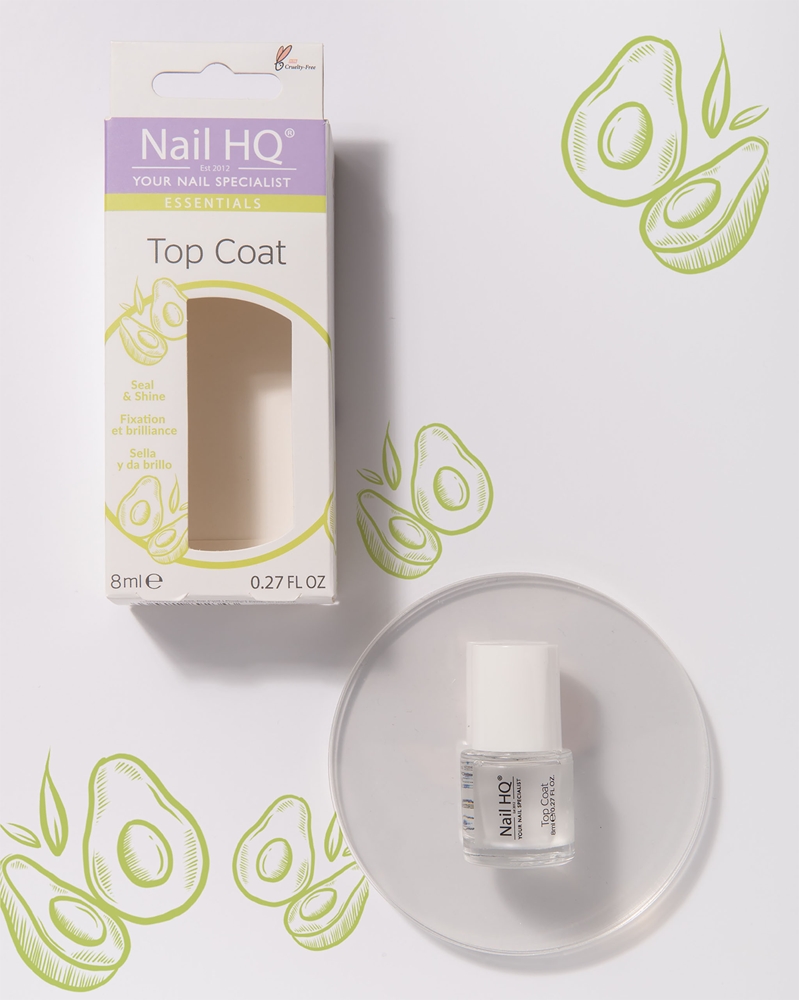 Nail HQ Essentials Top Coat Top Coat without the use of a UV/LED lamp ...