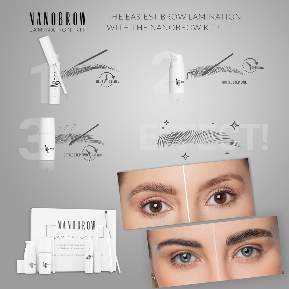 Nanobrow Lamination Kit комплект за оформяне на вежди | notino.bg