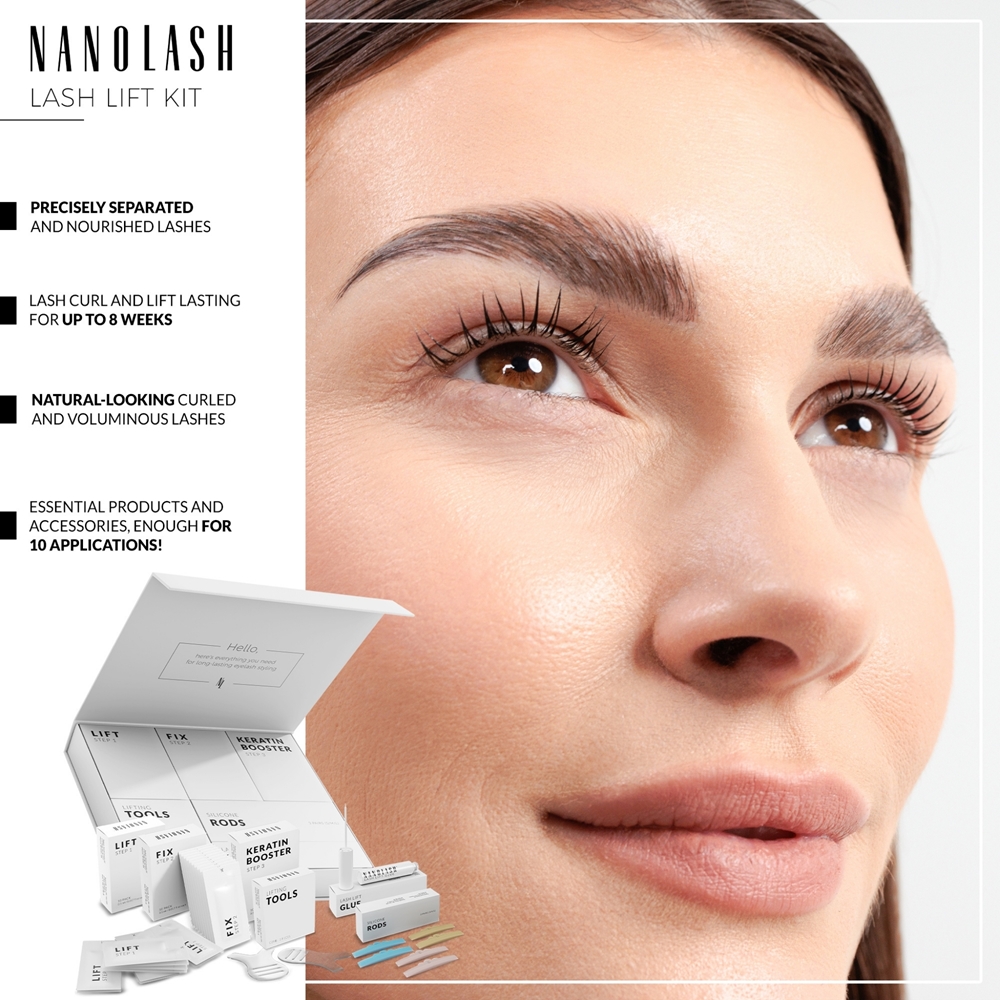 Nanolash Lash Lift Kit Set für das Lifting und die Laminierung der Wimpern