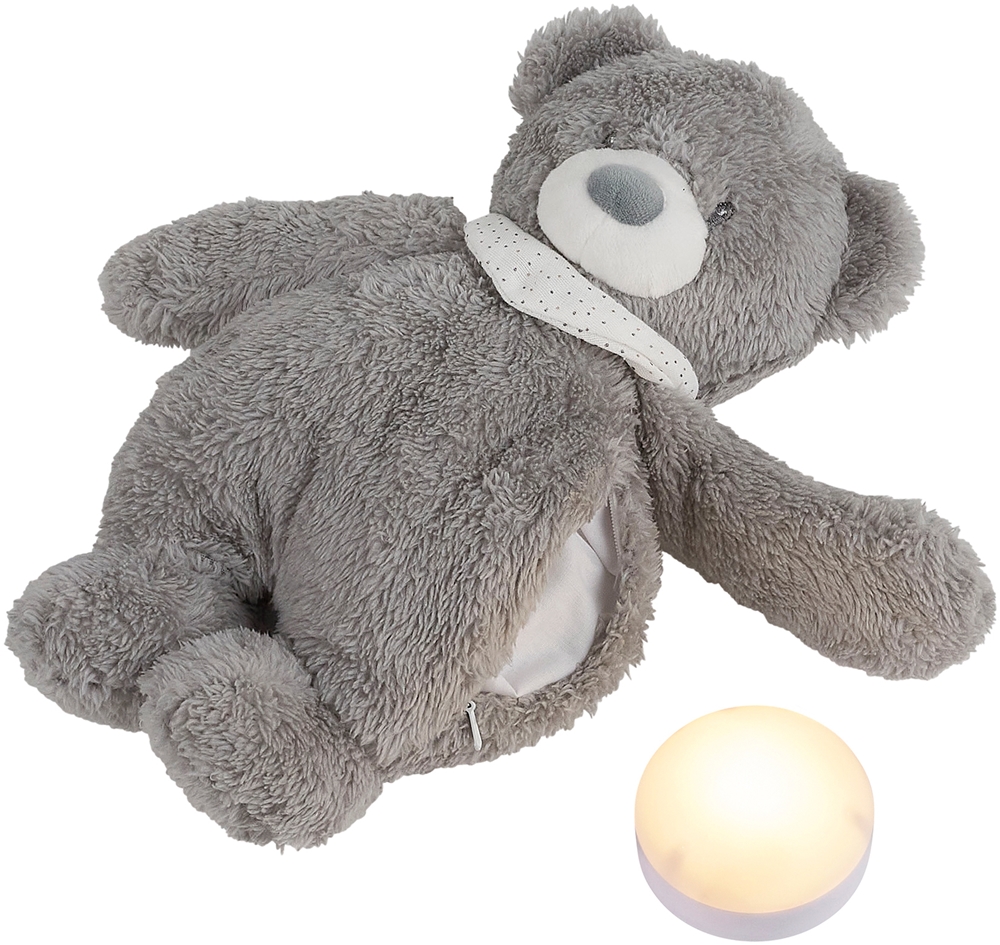 NATTOU Sleepy Bear Grey sleep toy with cry sensor | notino.co.uk
