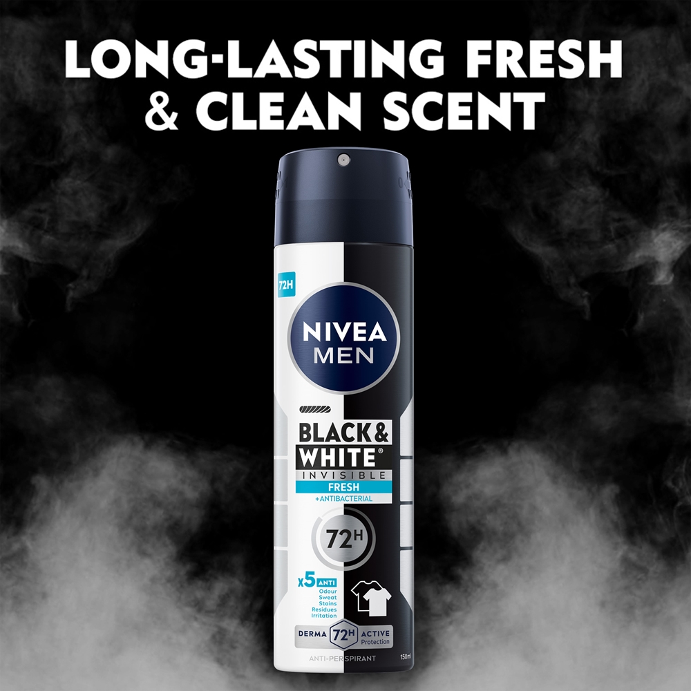 NIVEA MEN Invisible Black & White Antiperspirant Spray | notino.se