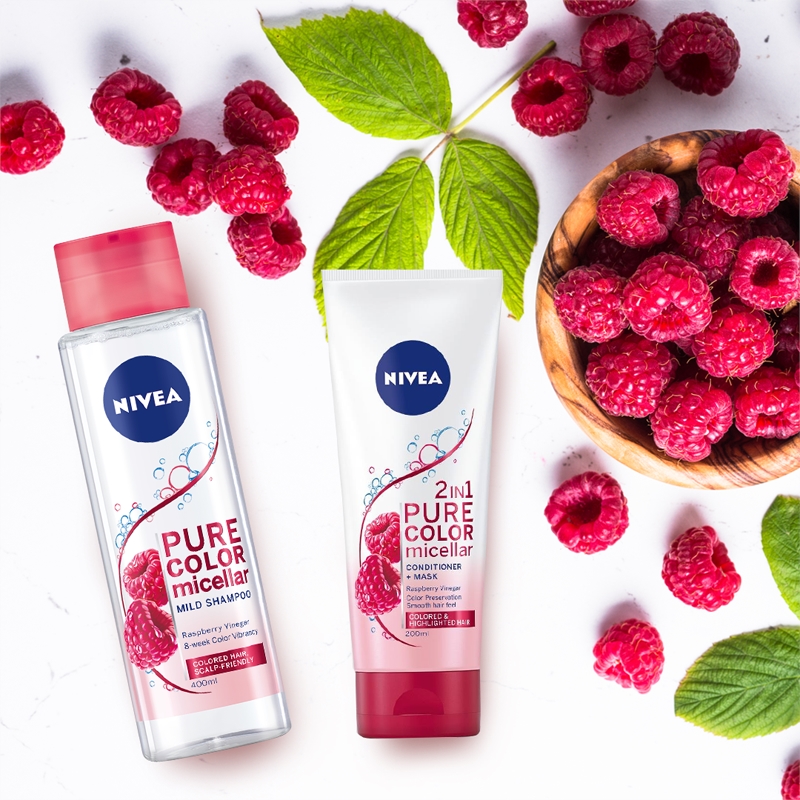 NIVEA Pure Color Micellar pflegender Conditioner für gefärbtes Haar
