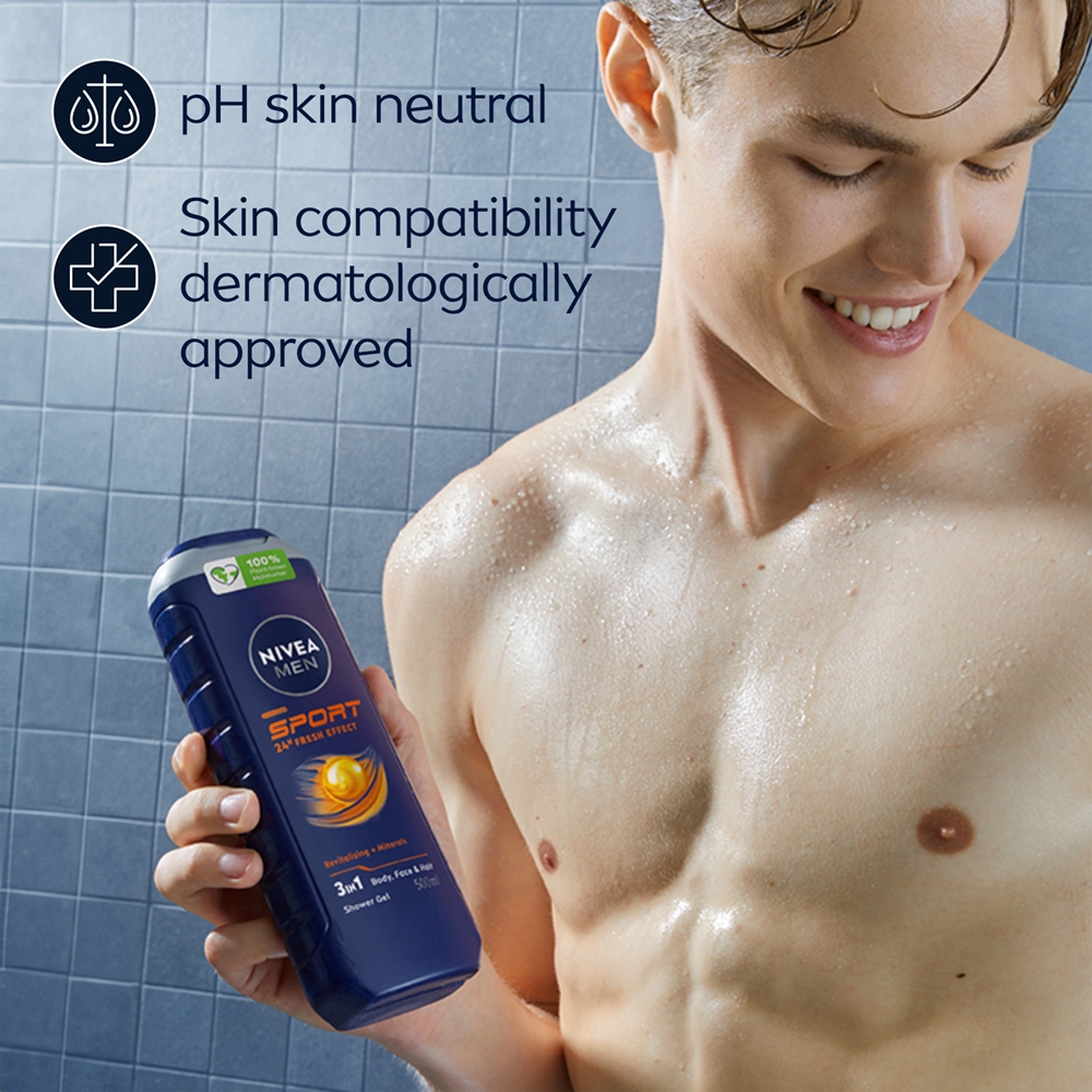 NIVEA MEN Sport gel de douche pour homme conditionnement avantageux ...