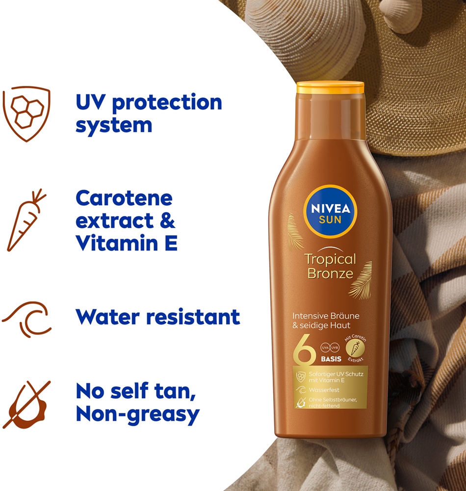 NIVEA SUN Tropical Bronze sunscreen lotion SPF 6 | notino.co.uk