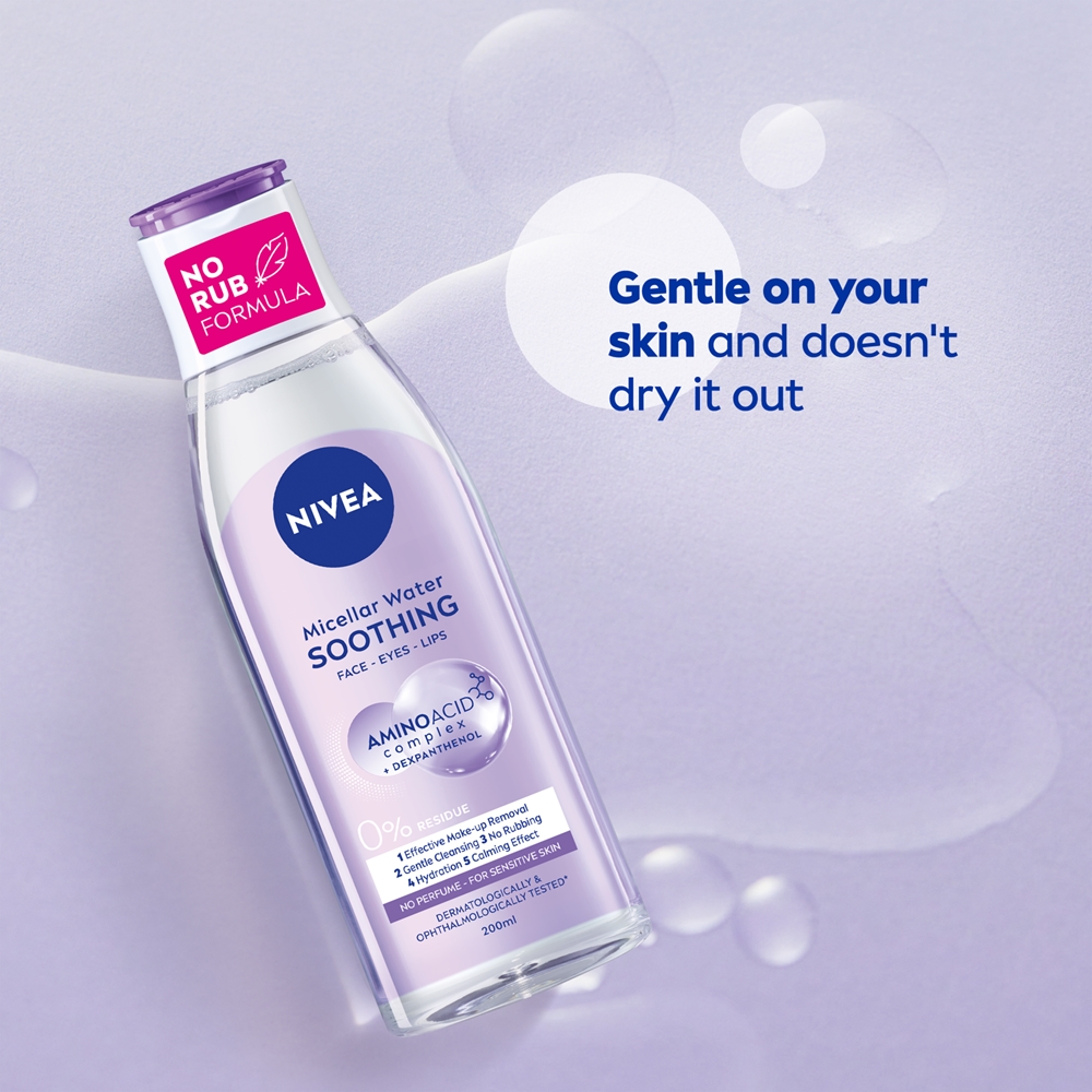 NIVEA Micellar Soothing Micellar Cleansing Water for sensitive skin ...
