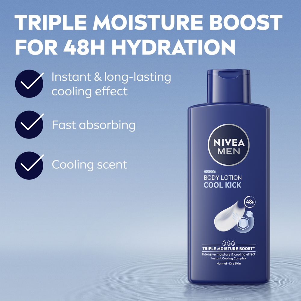 NIVEA MEN Cool Kick leite corporal hidratante | notino.pt