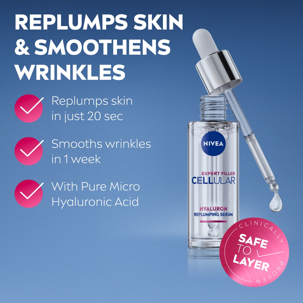 NIVEA Cellular Expert Filler serum con efecto relleno con ácido ...