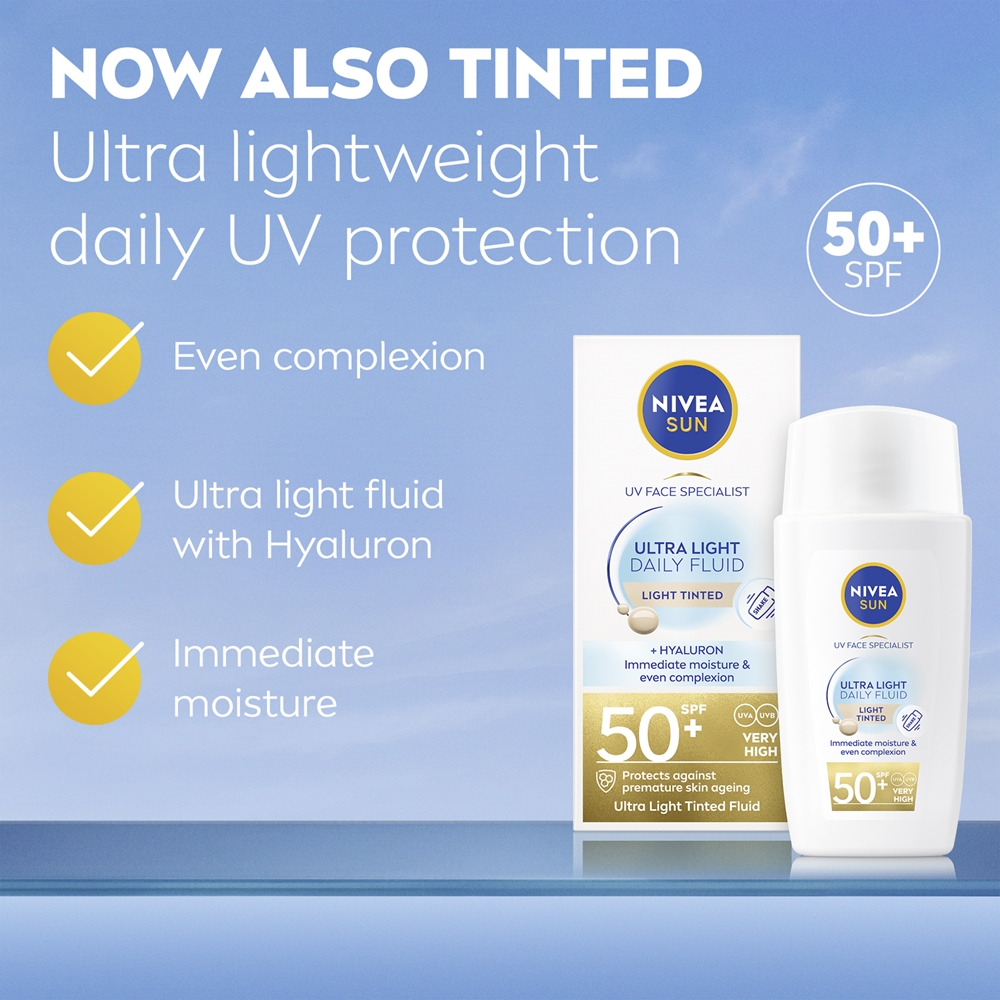 NIVEA SUN Ultra Light fluide teinté léger SPF 50+ | notino.be
