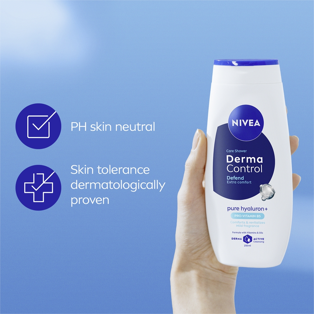 NIVEA Derma Control Defend pečující sprchový gel s kyselinou ...