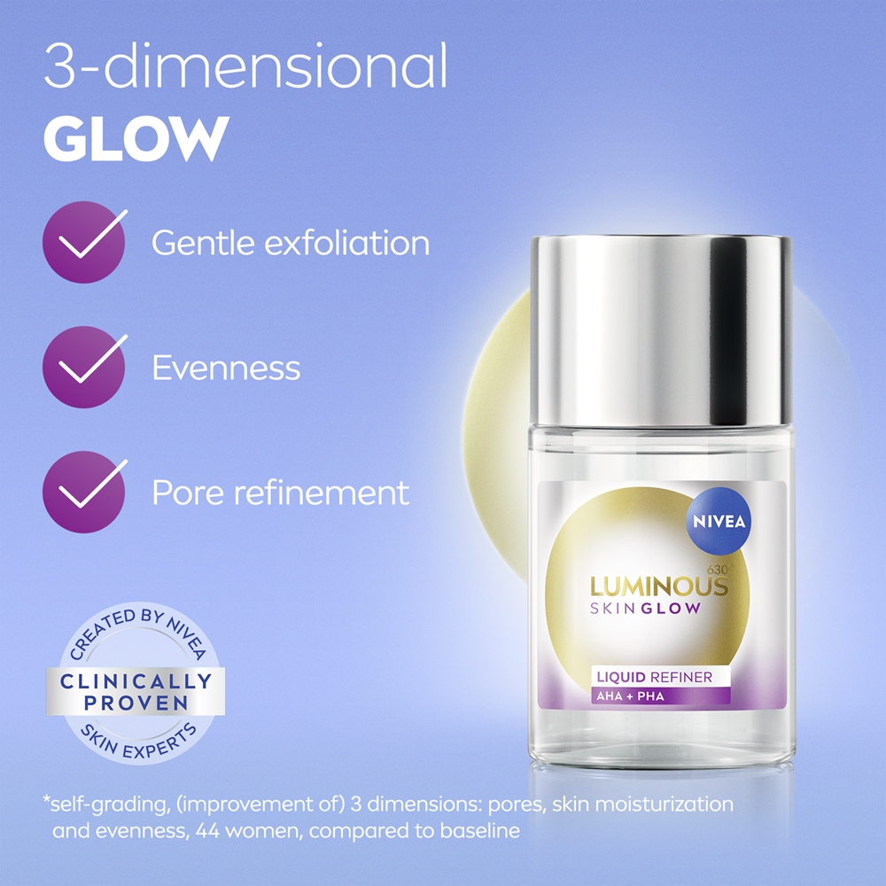 NIVEA Luminous 630 Skin Glow smoothing treatment with a brightening ...