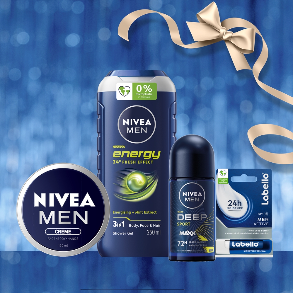 NIVEA MEN Feel Energized dárková sada na tělo a obličej | notino.cz