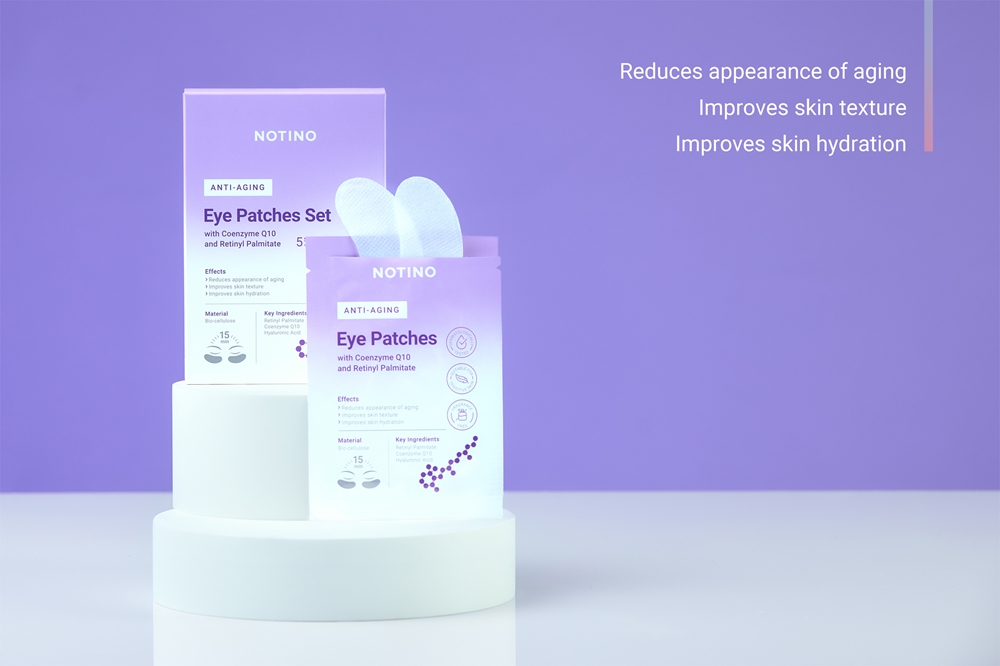 Notino Anti-Aging Bio-Cellulose Eye Patches Set with Coenzyme Q10 and ...