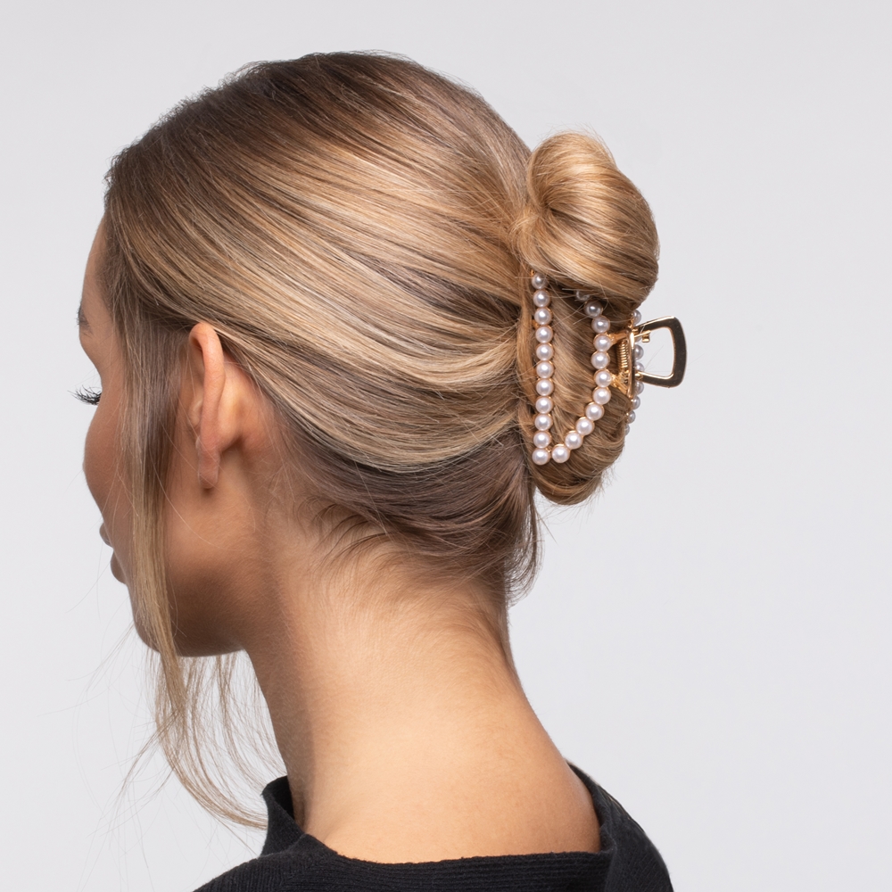 Notino Grace Collection Faux pearl hair claw clips щипка за коса ...