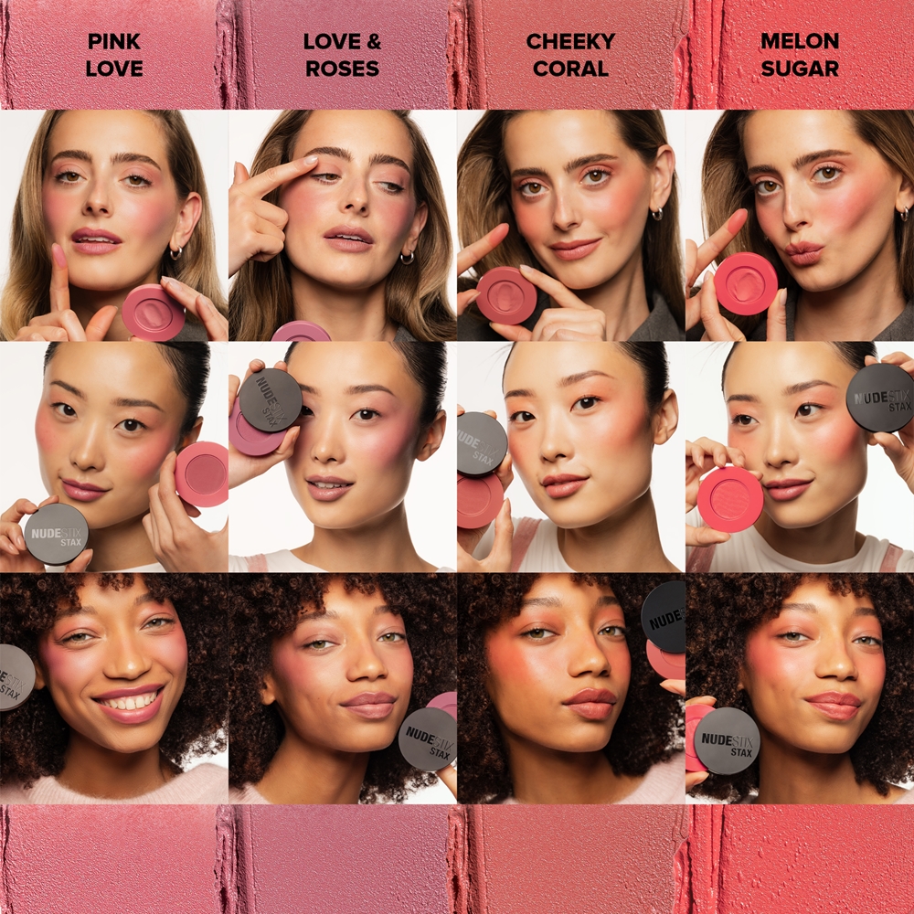 Nudestix Stax All Over Color Blush Balm multi-purpose makeup for eyes ...