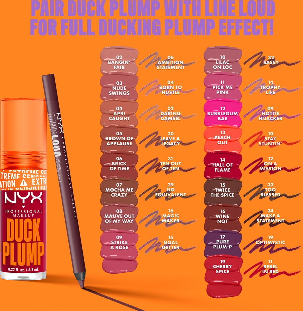NYX Professional Makeup Duck Plump Lipgloss mit vergrößerndem Effekt