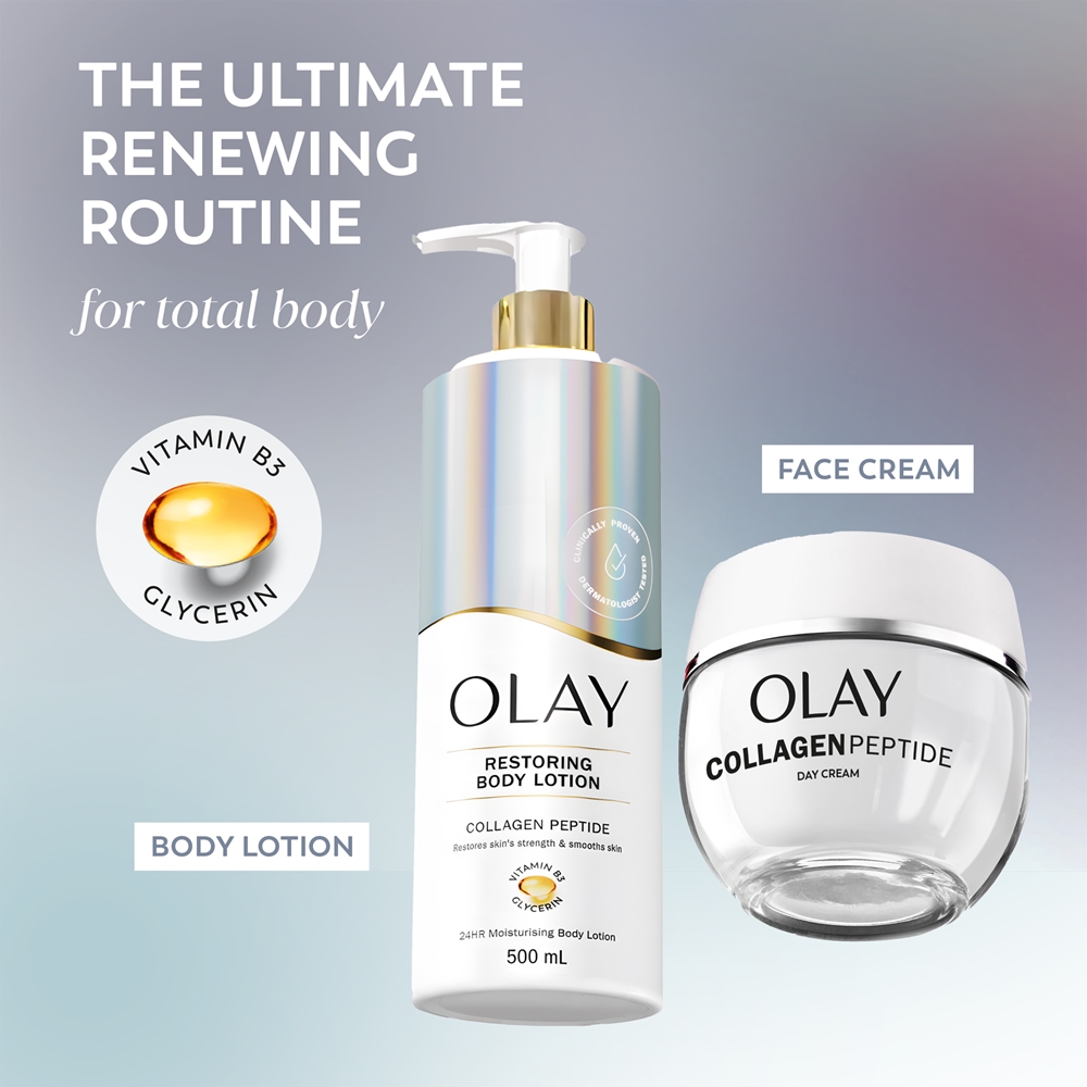 Olay Collagen Peptide Restoring Body Lotion Moisturizing And Firming ...